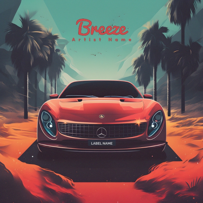 Album Cover Template "BREEZE" Music Cover | PosterMyWall
